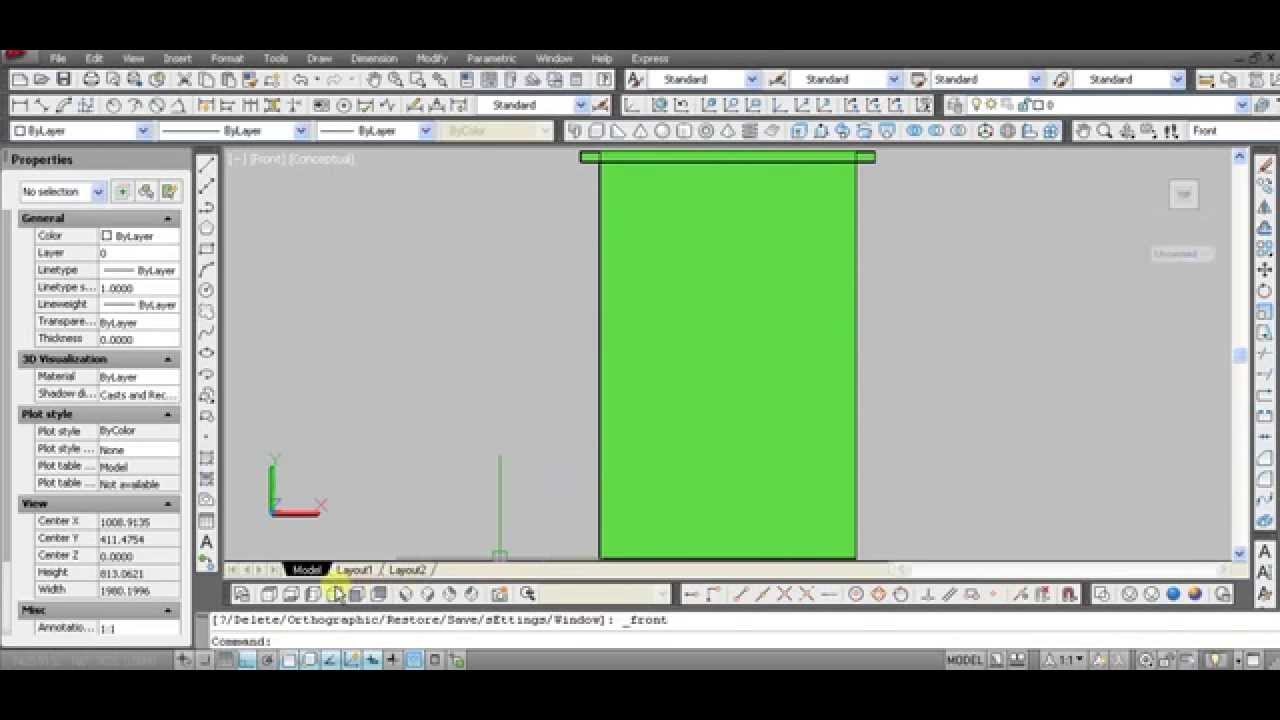 Tutorial Autocad 2012 Membuat Bak Control - YouTube