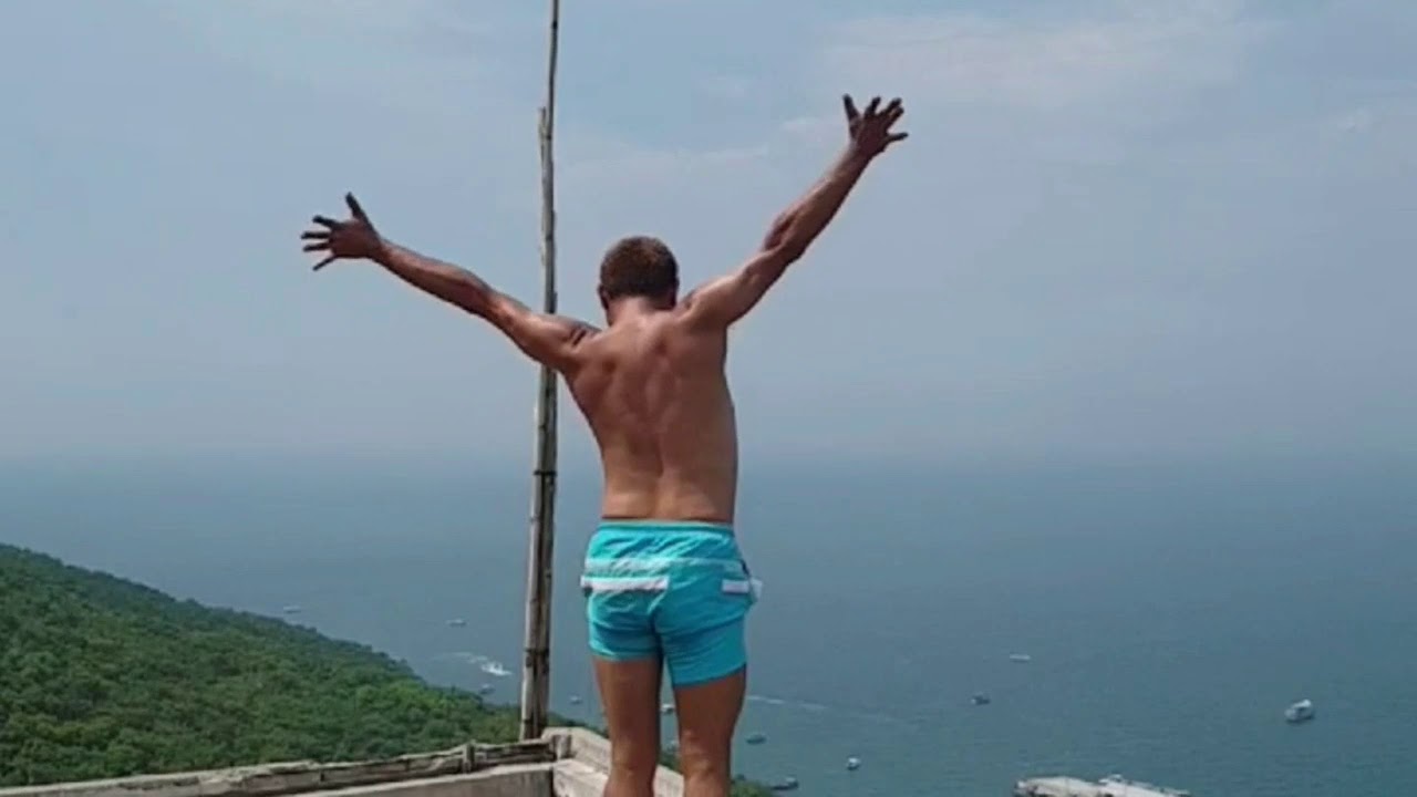 Epic jump shot on top of the mountain - YouTube