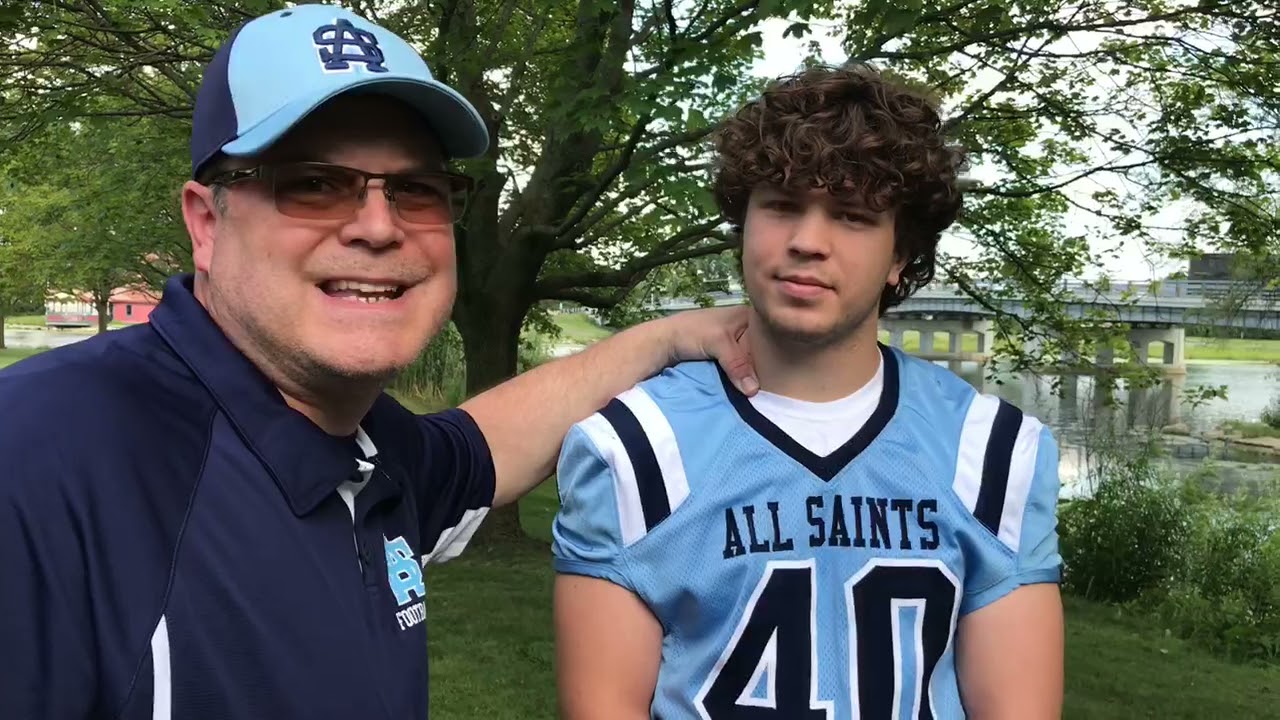 Eric Gust chats with All Saints football leaders - YouTube