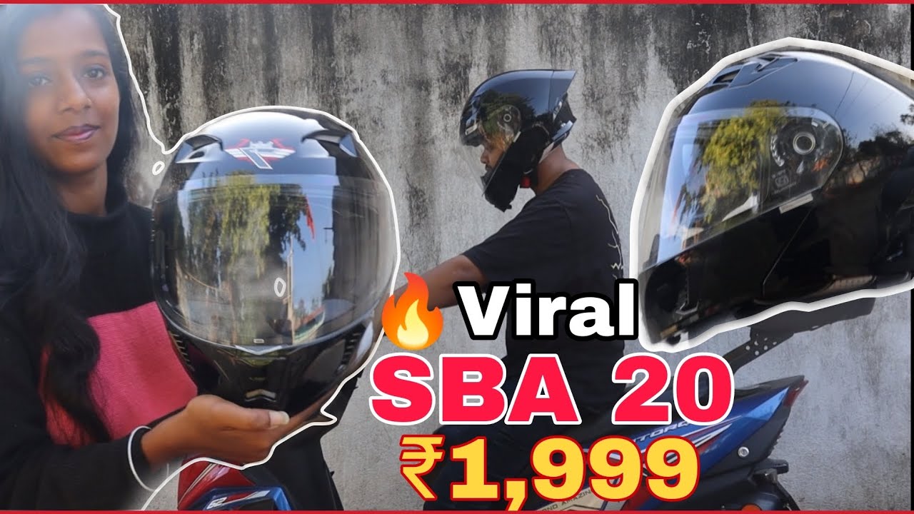 Sba 20 Helmet Glossy Black || Steelbird 🔥Viral Helmet SBA 20 7 Wings ...