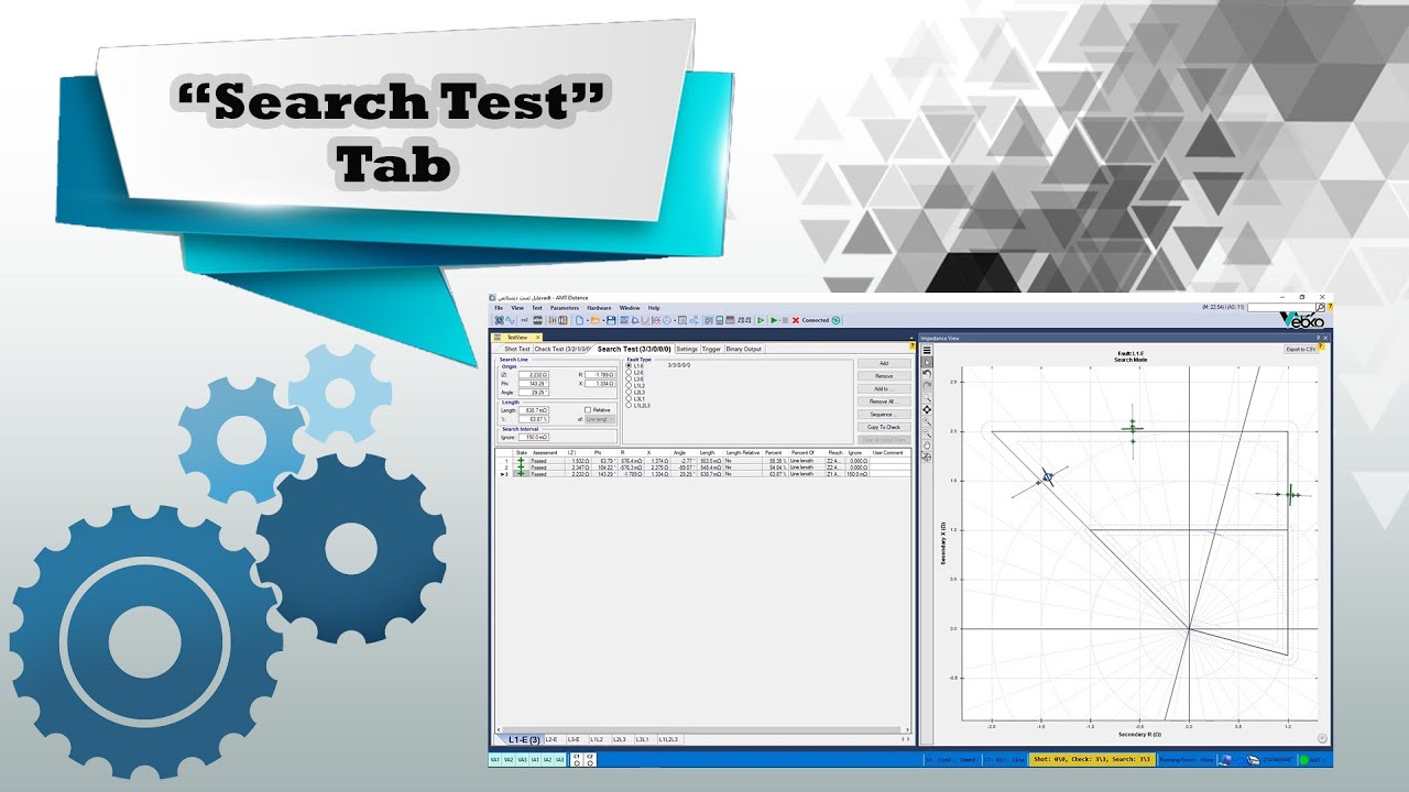 SearchTestTab |Distance|TestView| RELAY TESTER | ELECTRICAL ENGINEER ...