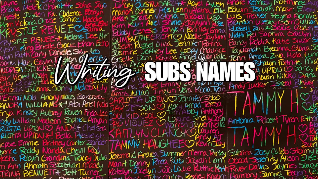 Writing Subs Names & Game Night! 🤗🎉 - YouTube