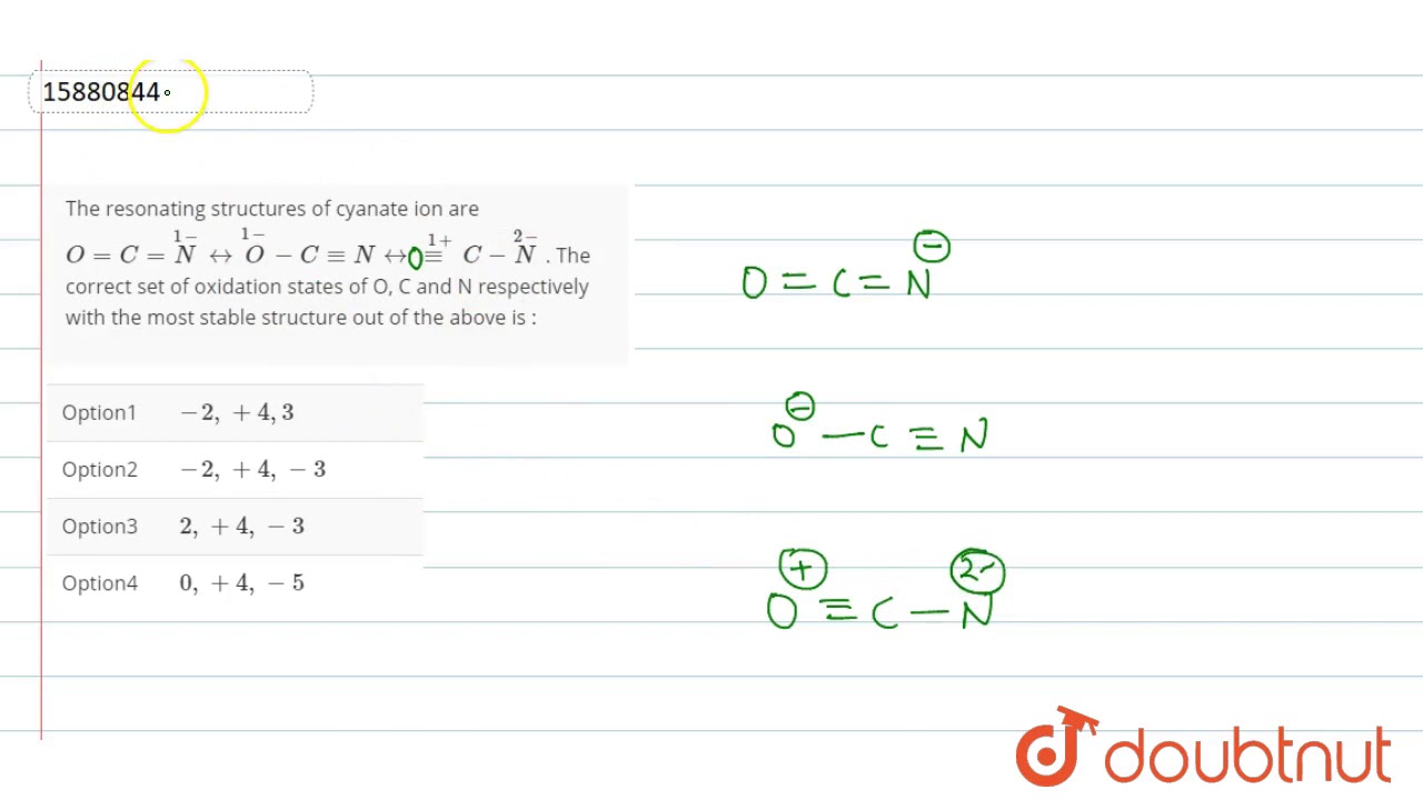 Cyanate Ion Lewis Structure