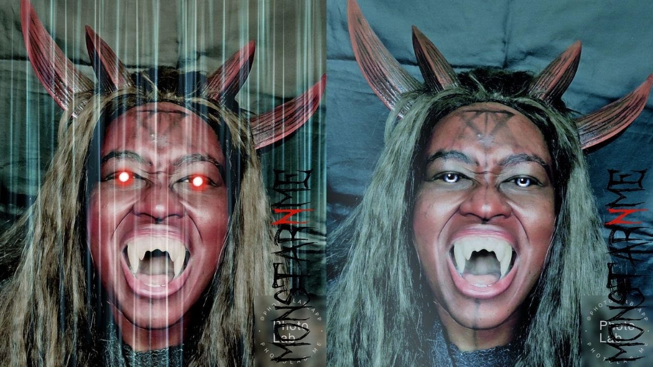 Red and Black Demon Horns With Messy Wig - YouTube