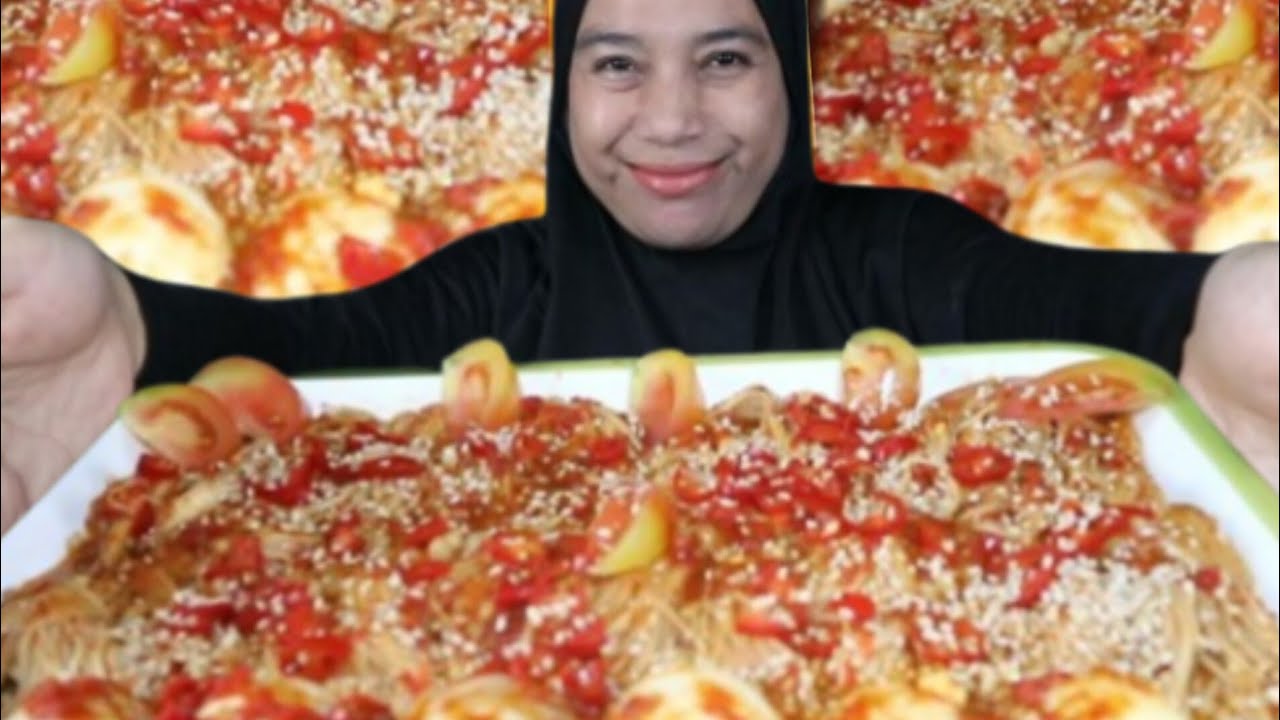 JAMUR ENOKI KUAH MERCON CINCANG CABE CAMPUR TELOR MUKBANG - YouTube