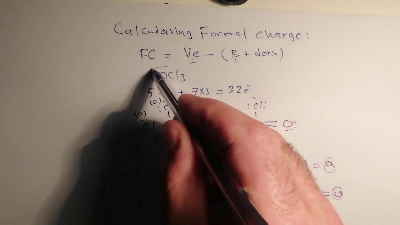 مثال على حساب الشحنة الاسمية Formal charge. - YouTube