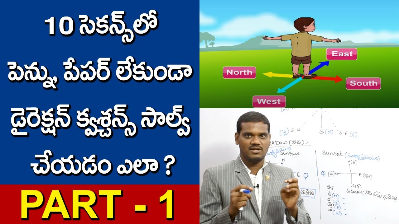 Directions Class in Telugu and English | Simple Tips And Tricks For ...