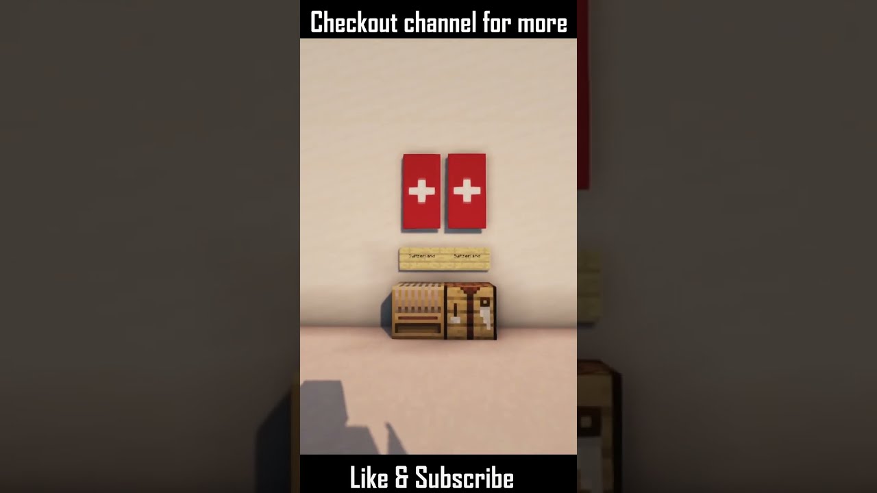How to Build Switzerland Flag Banner in Minecraft 1.19 ! #shorts # ...