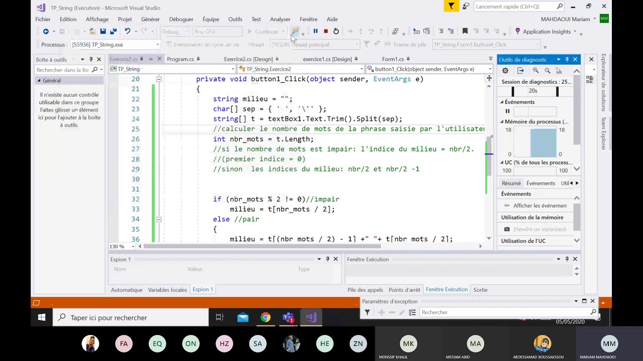 correction exercices classe String / checkbox - YouTube