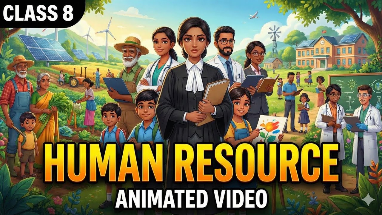 Class 8 Geography Chapter 5 Human Resource animated video |Hindi ...