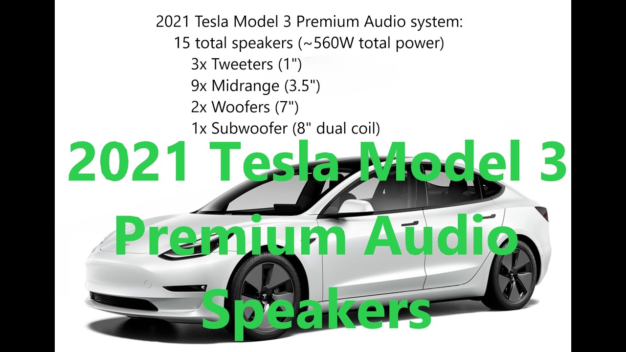 2021 Tesla Model 3 Premium Audio Speakers - YouTube