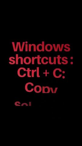 Windows Shortcuts Copy content #Windows #shortcutkeys # ...