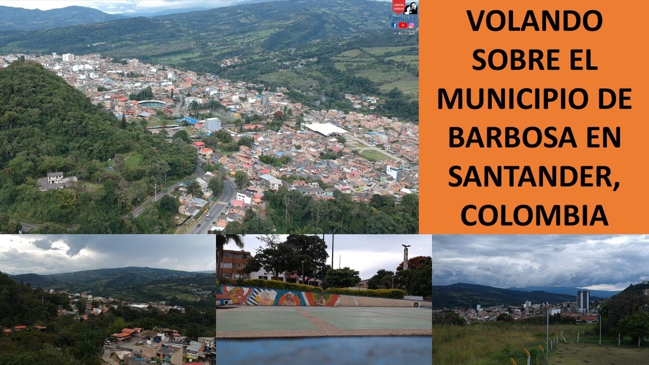 We flew our drone over Barbosa, Santander, Colombia - YouTube