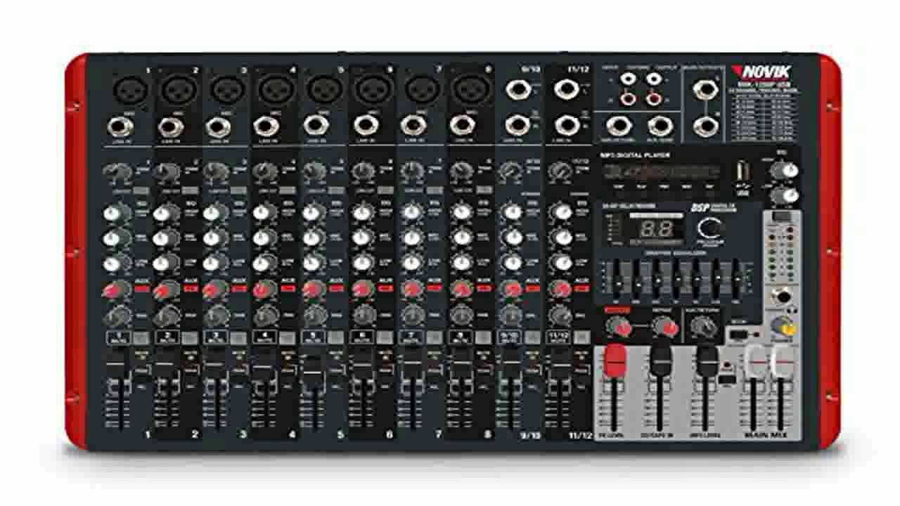 NOVIK NEO Mixer NVK 1200P Usb 12 Channel Powered MixerMP3 WAV and WMA ...