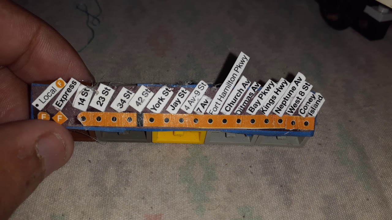 Lego MTA Update: New Rollsign! + New Custom F Train Strip Map & More ...