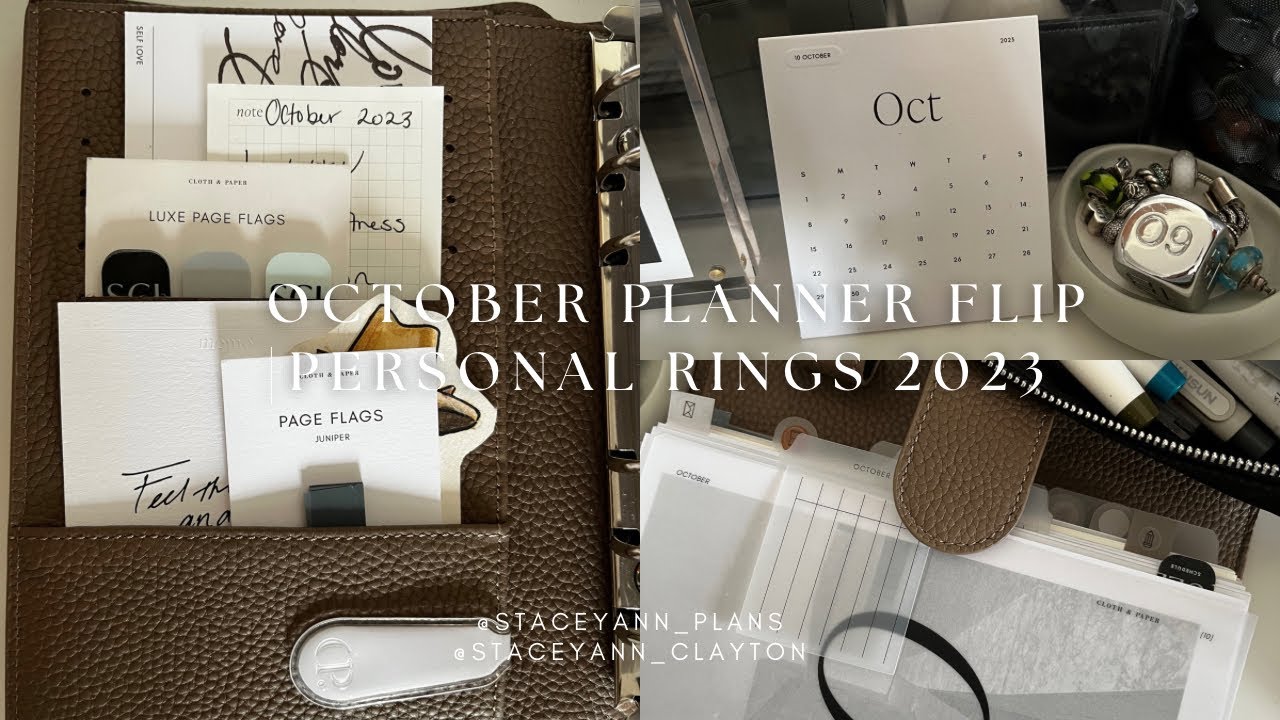 Planner flip Personal ring planner|October 2023 - YouTube
