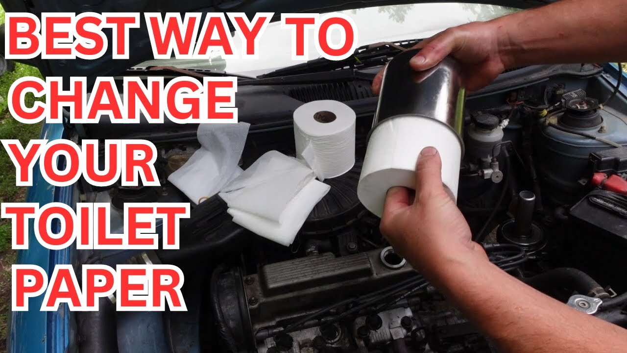 Frantz toilet paper oil filter change bypass oil filter - YouTube