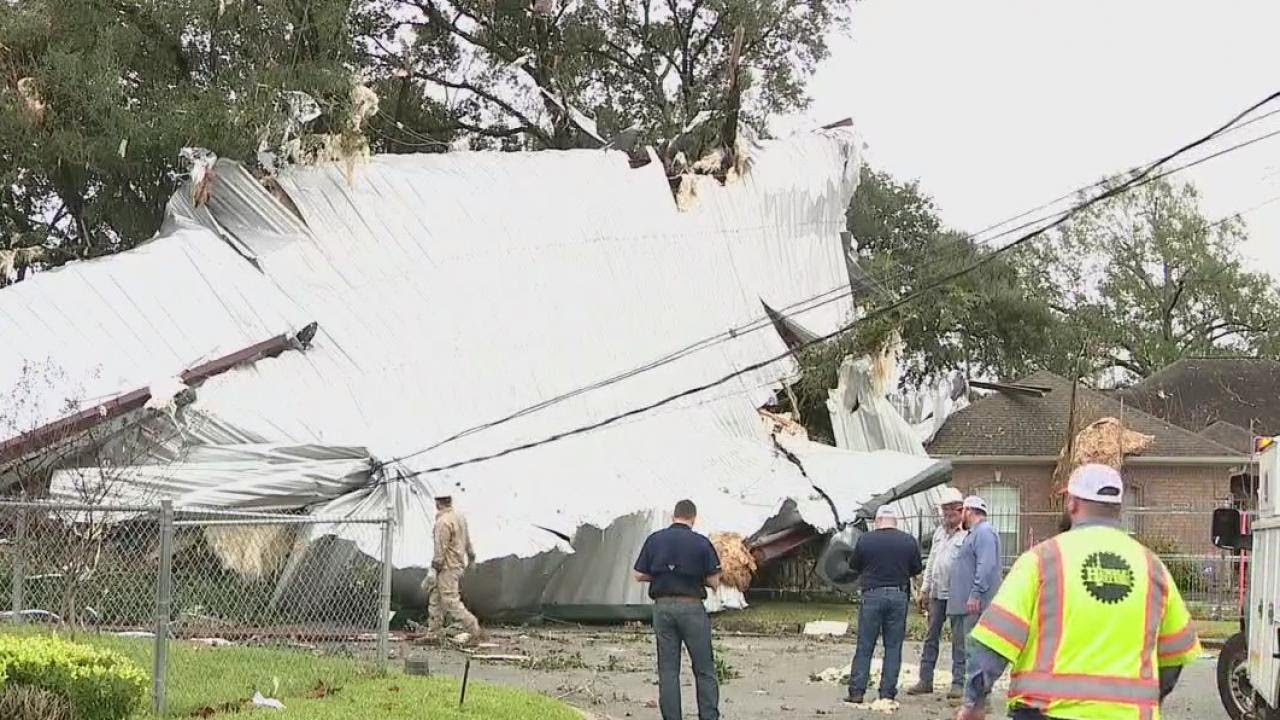 Tornado rips through Houston area knocking down trees and power | FOX 7 ...