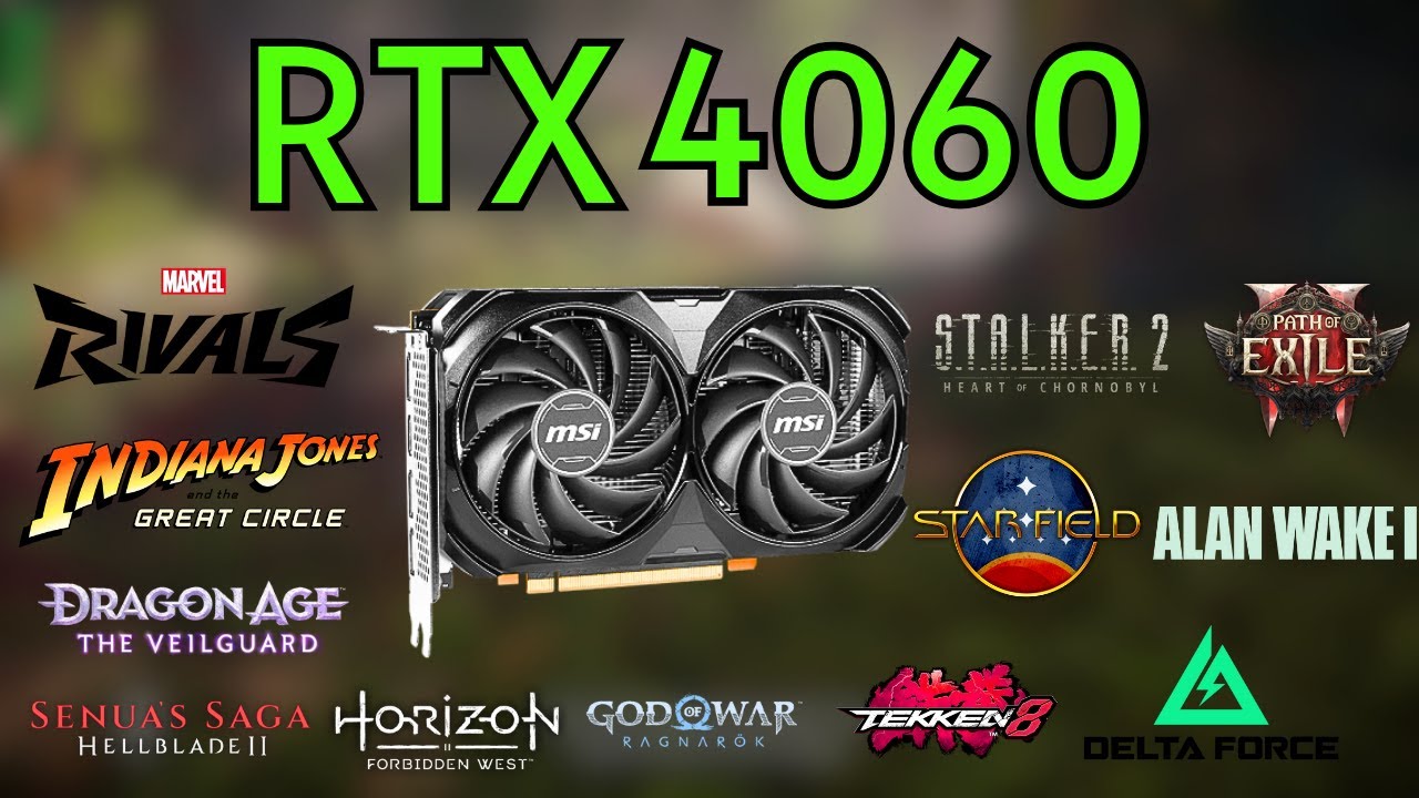 RTX 4060 / 10400F - Benchmark Test in 14 Games | 1080p | DLSS| FG ...