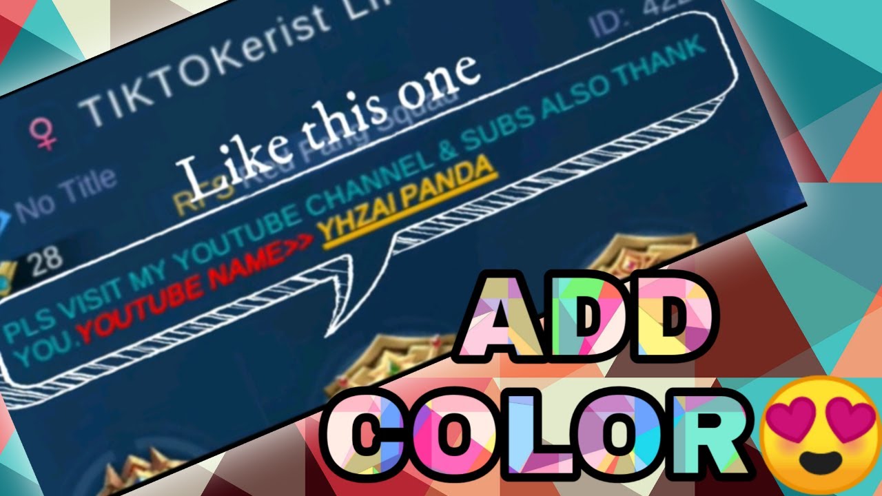 HOW TO CHANGE FONT STYLE/COLOR IN MOBILE LEGEND INTO AN AWESOME ONE ...