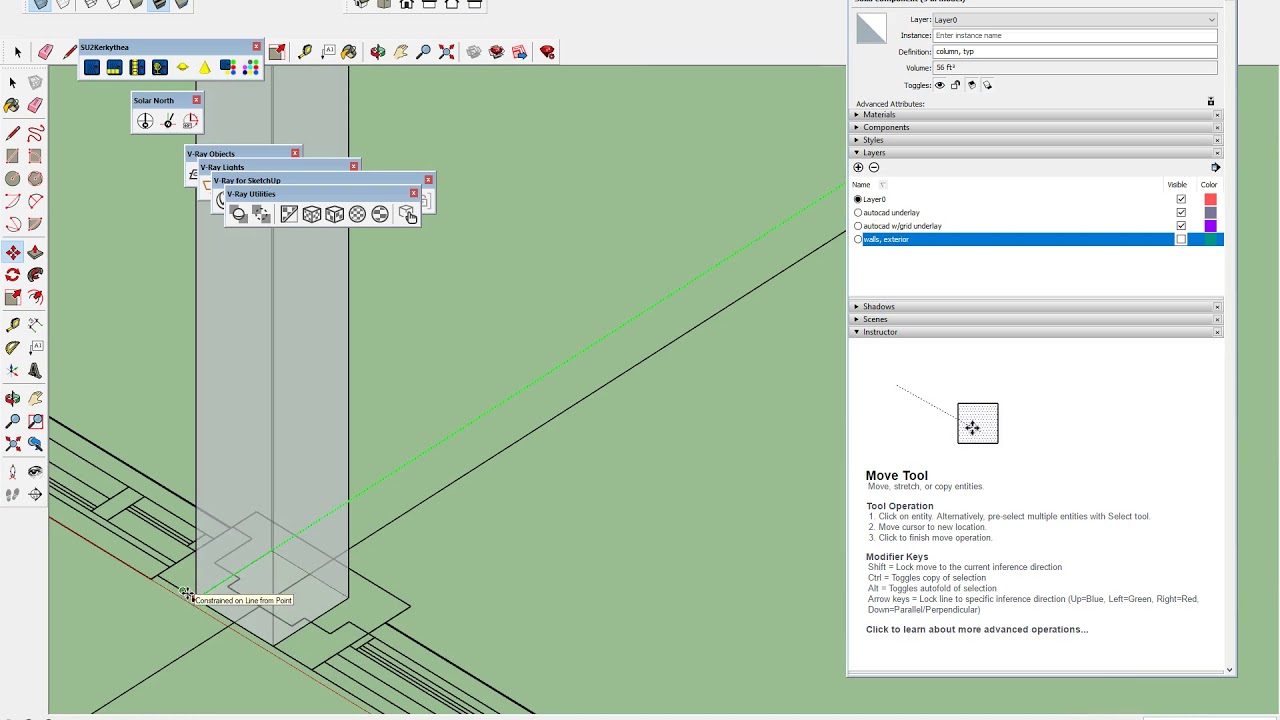 IIDA 2020 competition SketchUp Lesson 2 columns - YouTube