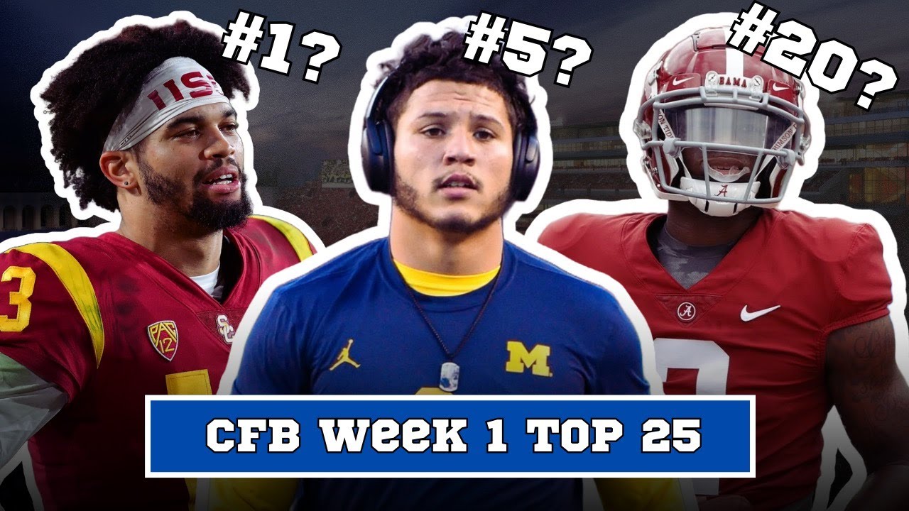 USC Ranked Number 1? (College Football Week 1 Rankings and Season ...