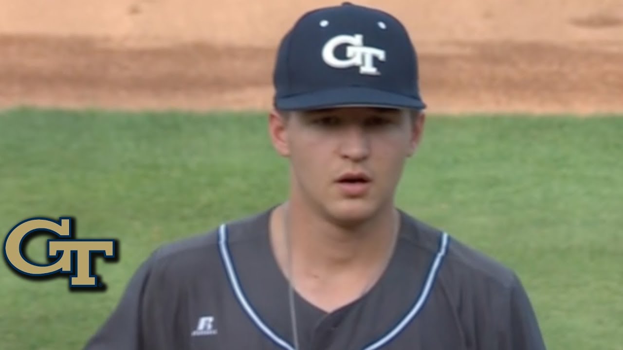 Georgia Tech's Connor Thomas Fans Seven in Win - YouTube