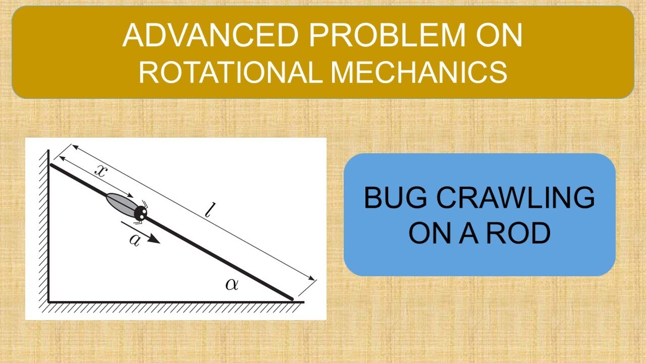 Rotational Mechanics | Advanced Problem | A Bug Crawling on A Rod - YouTube