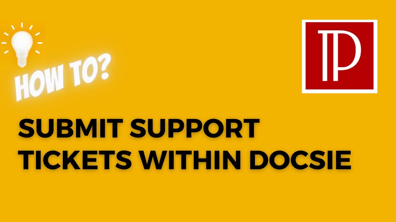 How to submit support tickets within Docsie - YouTube