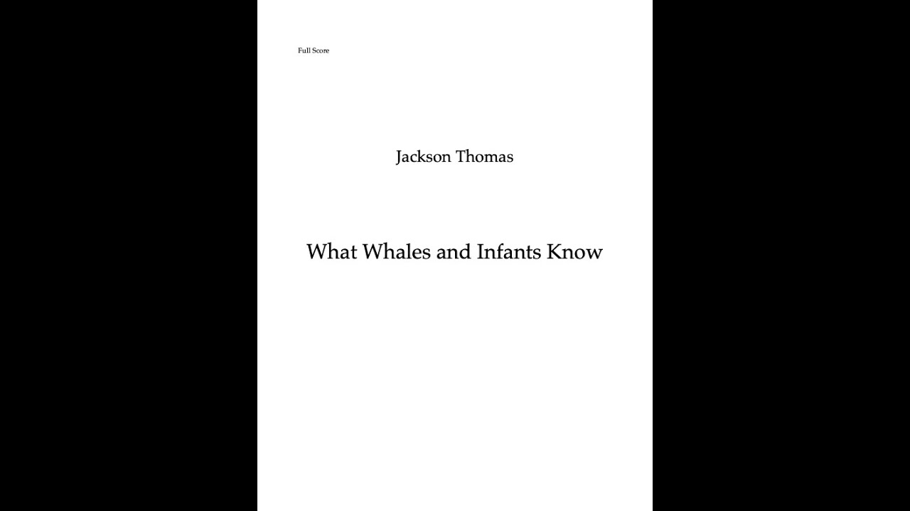 "What Whales and Infants Know" - Jackson Thomas - YouTube