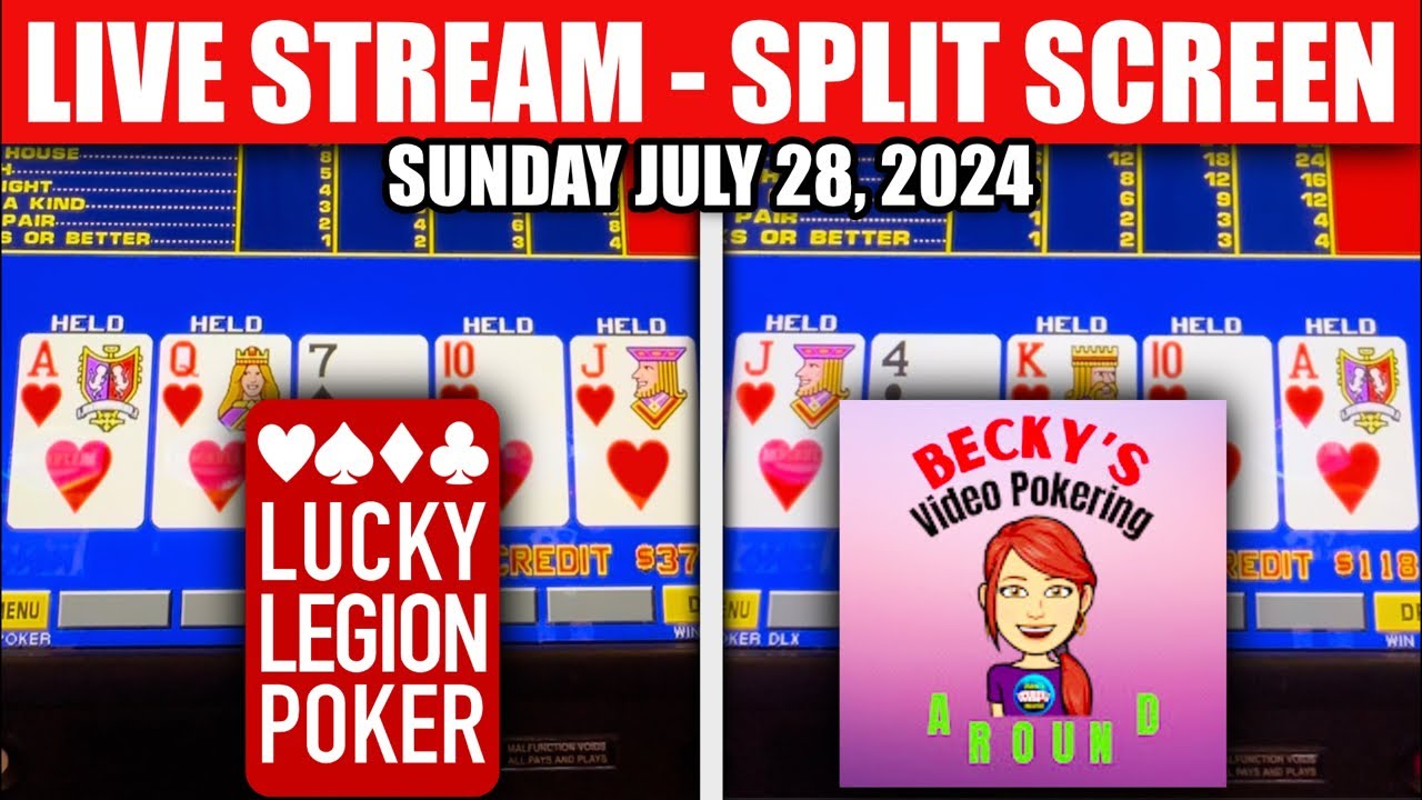 LUCKY LEGION POKER is live w/ @Beckysvideopokeringaround DUAL SPLIT ...