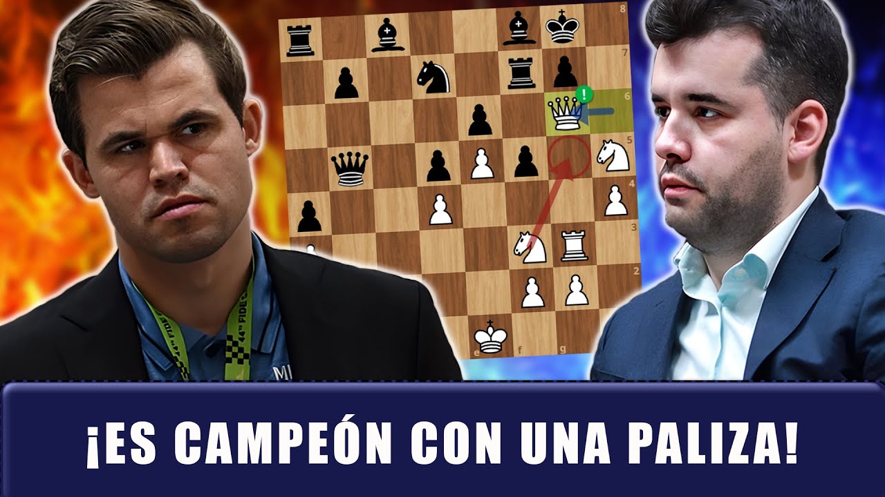 ¡SE CORONA CAMPEÓN CON UNA PALIZA LEGENDARIA! | Carlsen vs Ian Nepo | Champion Chess Tour Gran ...