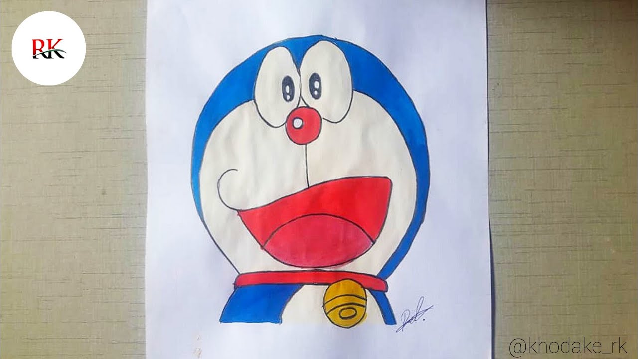 how to draw doremon step by step | easy step by step doremon drawing ...
