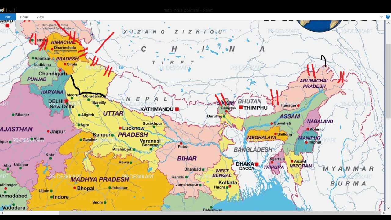 भारतीय दर्रे(मैप पर समझें )Geography for ias,pcs,cds,nda,capf,upsssc ...