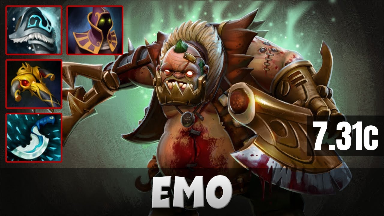 EMO PUDGE MID LANE | DOTA 2 PATCH 7.31C PRO GAMEPLAY - YouTube