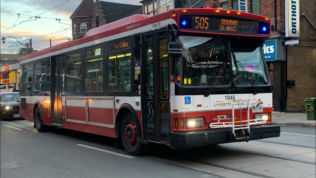 TTC Full Westbound Ride Video on 1045 on route 505 Dundas replacement ...
