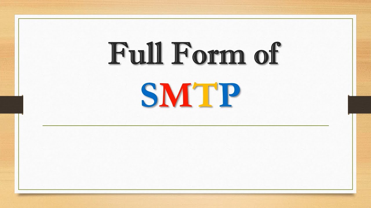 Full Form of SMTP || Did You Know? - YouTube