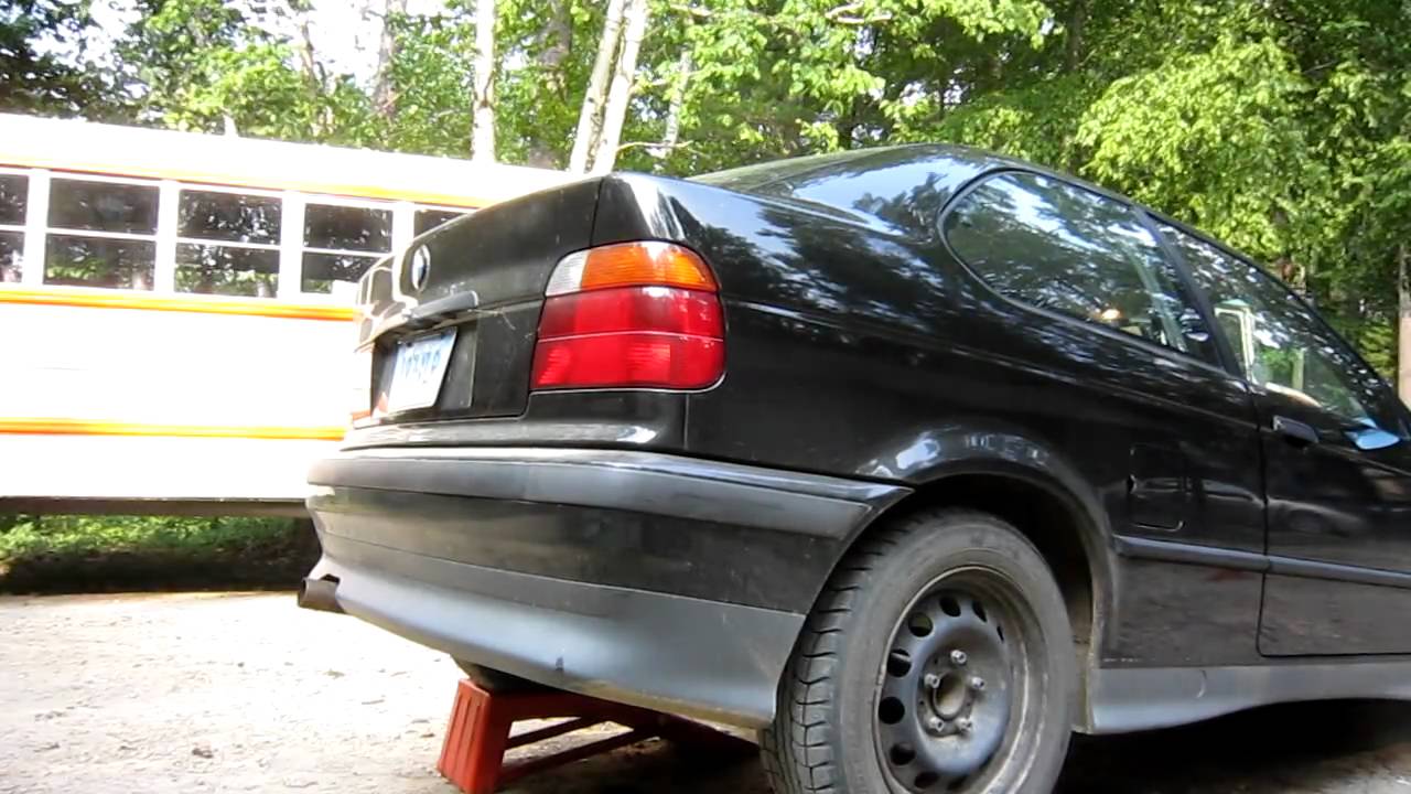 s50 swapped 318ti custom exhaust - YouTube