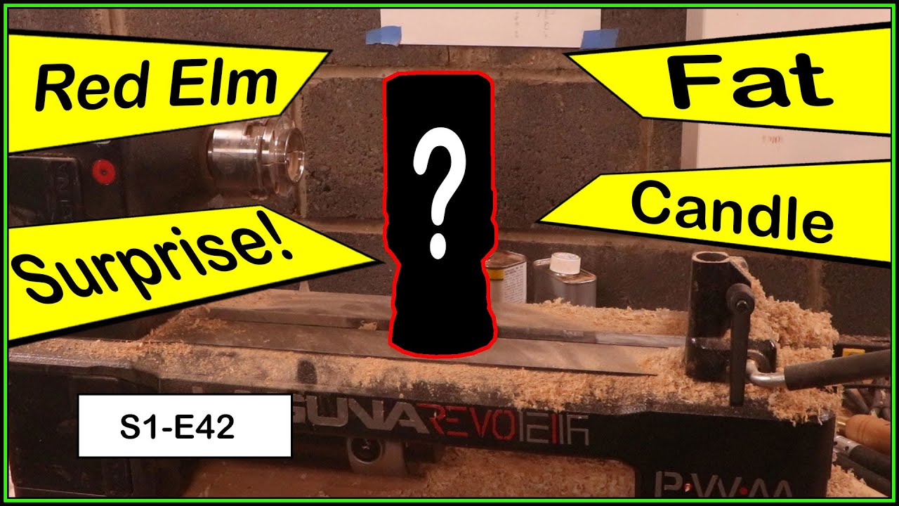 Red Elm Fat Candle Holder! - Woodturning on a Laguna REVO 1216 - YouTube