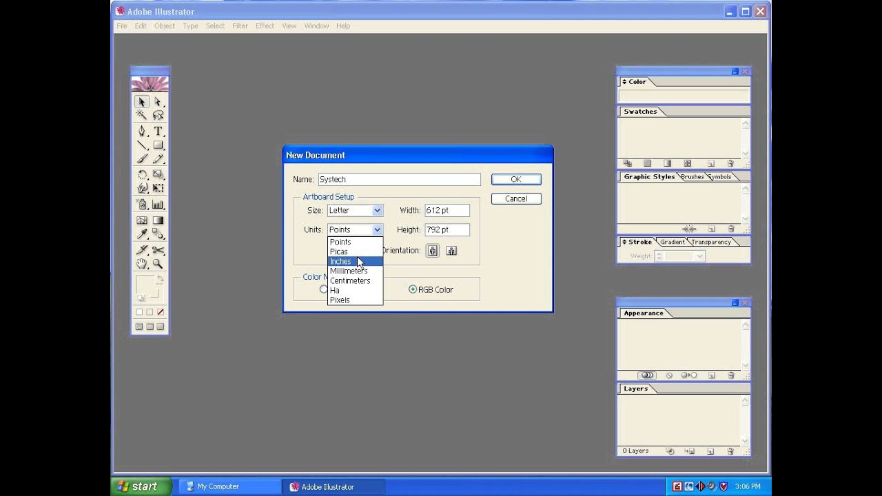 Adobe Illustrator, New File Illus - YouTube
