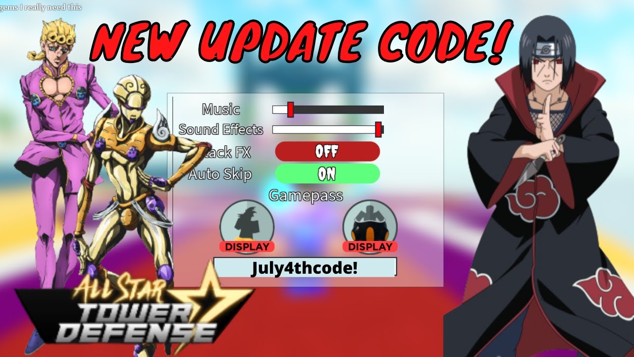 NEW UPDATE CODE in Roblox All Star Tower Defense! - YouTube