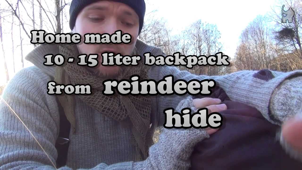 Home-made, hand-sown Reindeer backpack - YouTube