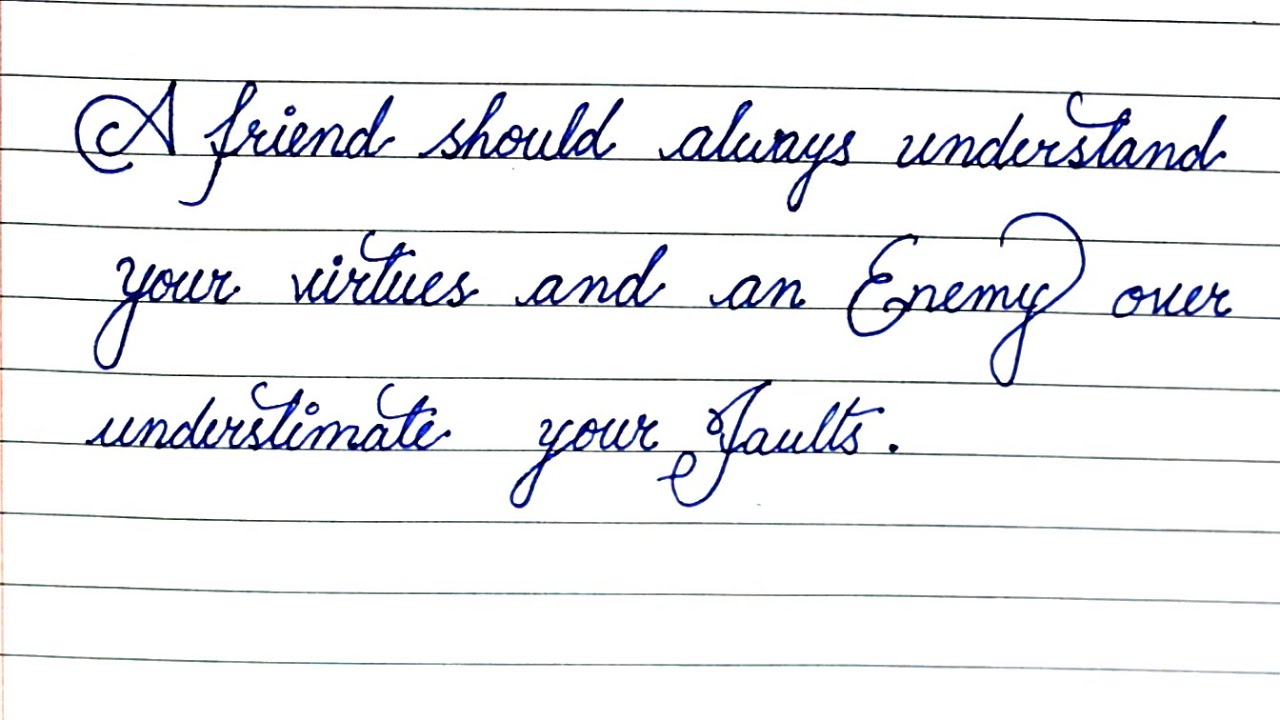 Beautiful English handwriting style| English neat & clean Calligraphy ...