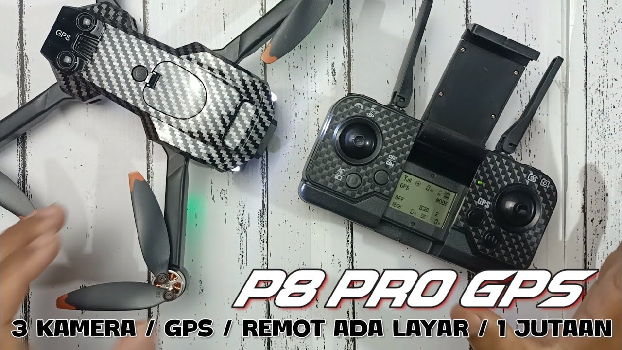 DRONE P8 PRO GPS REMOT ADA LAYARNA - YouTube