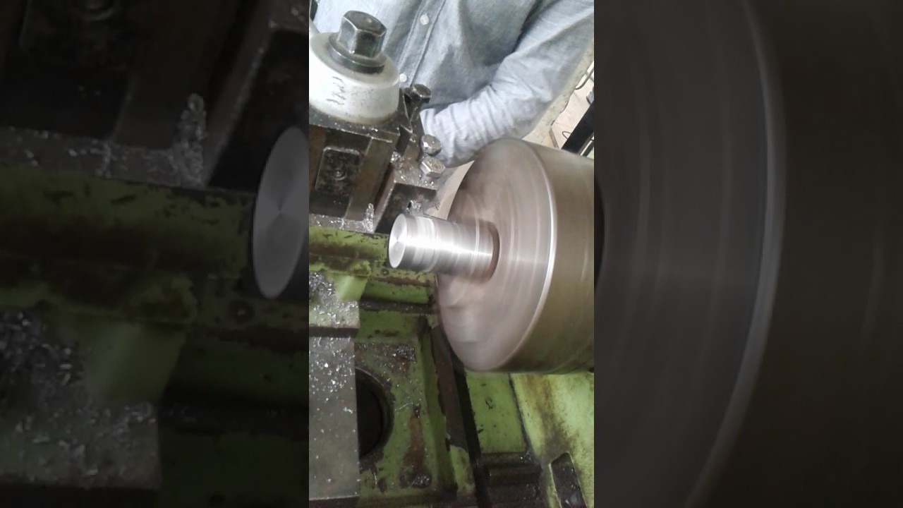 Lathe machine practice in groove cutting - YouTube