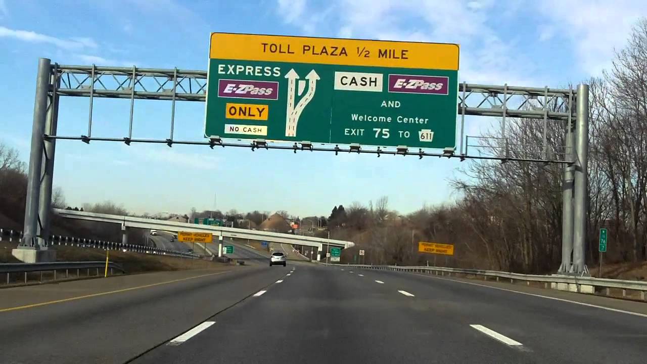 Delaware River (Interstate 78) Toll Bridge westbound - YouTube