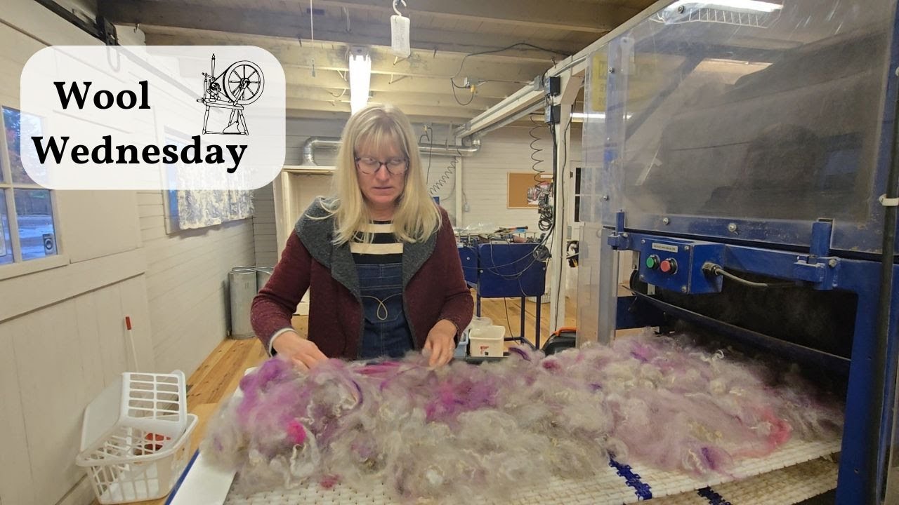 Wool therapy (& loads of wool carding) Wednesday - YouTube
