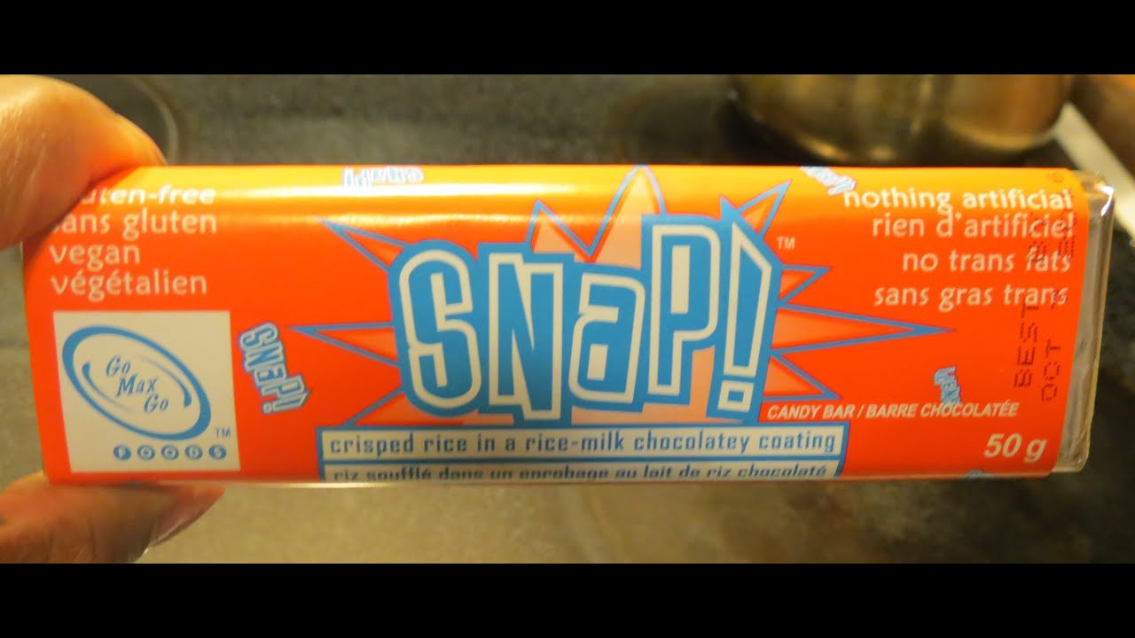 Go Max Go "Snap" Candy Bar review! (gluten-free, vegan) - YouTube