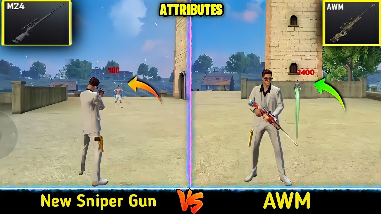NEW SNIPER GUN VS AWM DAMAGE TEST IN FREE FIRE- SAMSUNG,A3,A5,A6,A7,J2 ...