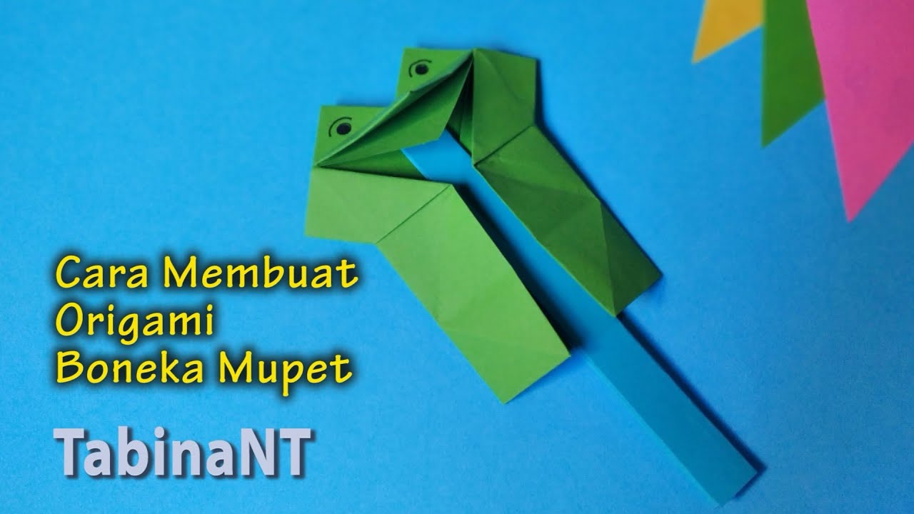 Cara Membuat Origami Boneka Mupet - YouTube